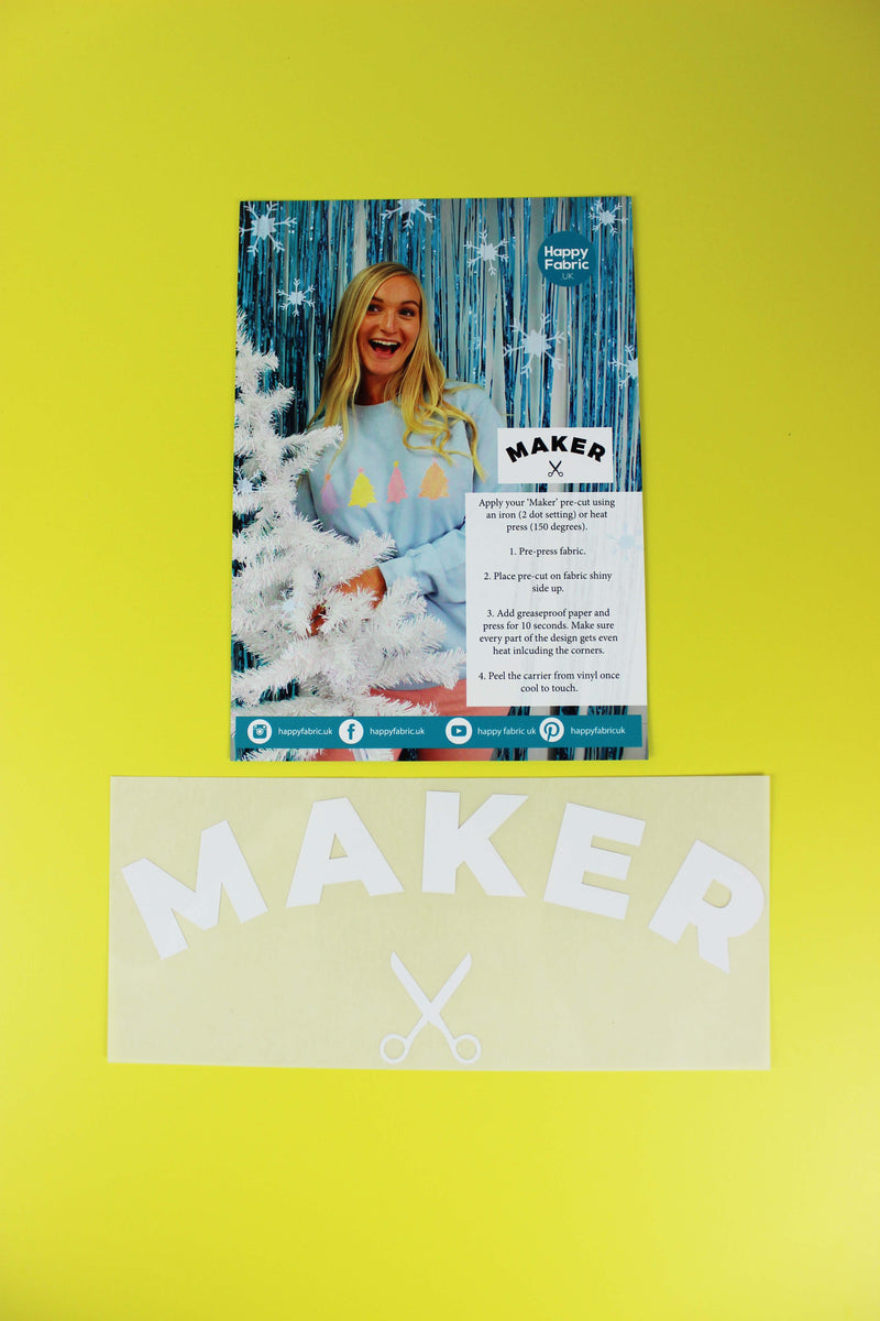 'Maker' iron-on transfer (with instructions) | Tilly and the Buttons