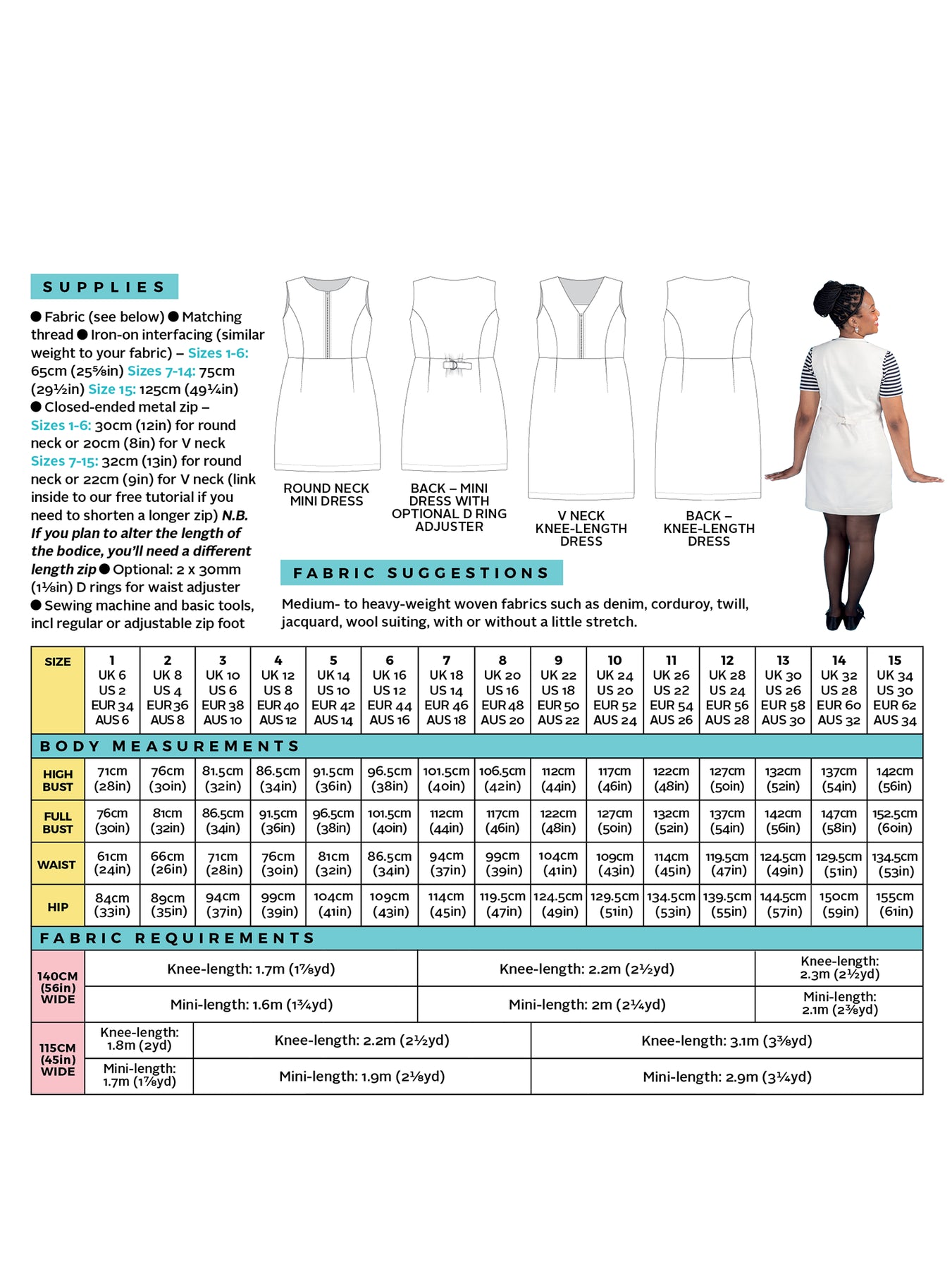 Noa Pinafore Sewing Pattern | Tilly and the Buttons